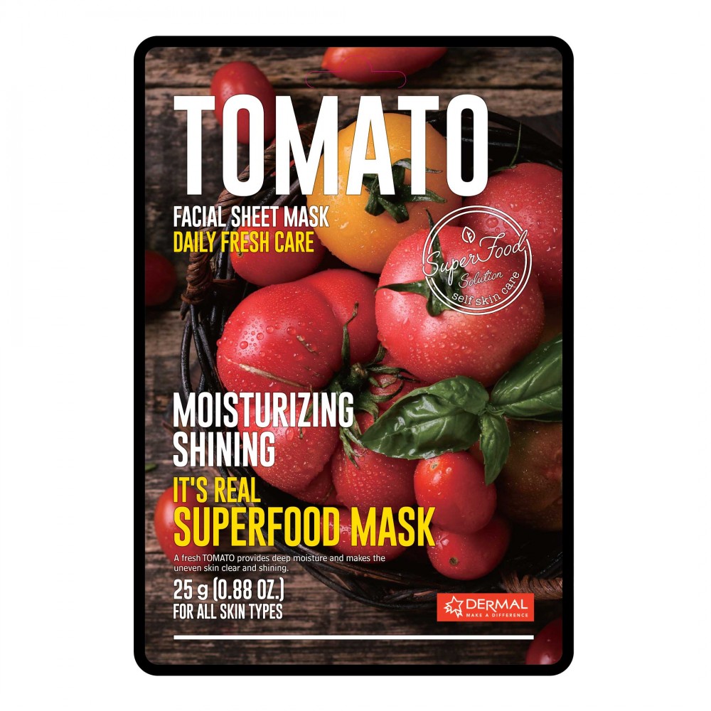 DERMAL REAL FOOD FACE MASK -TOMATO